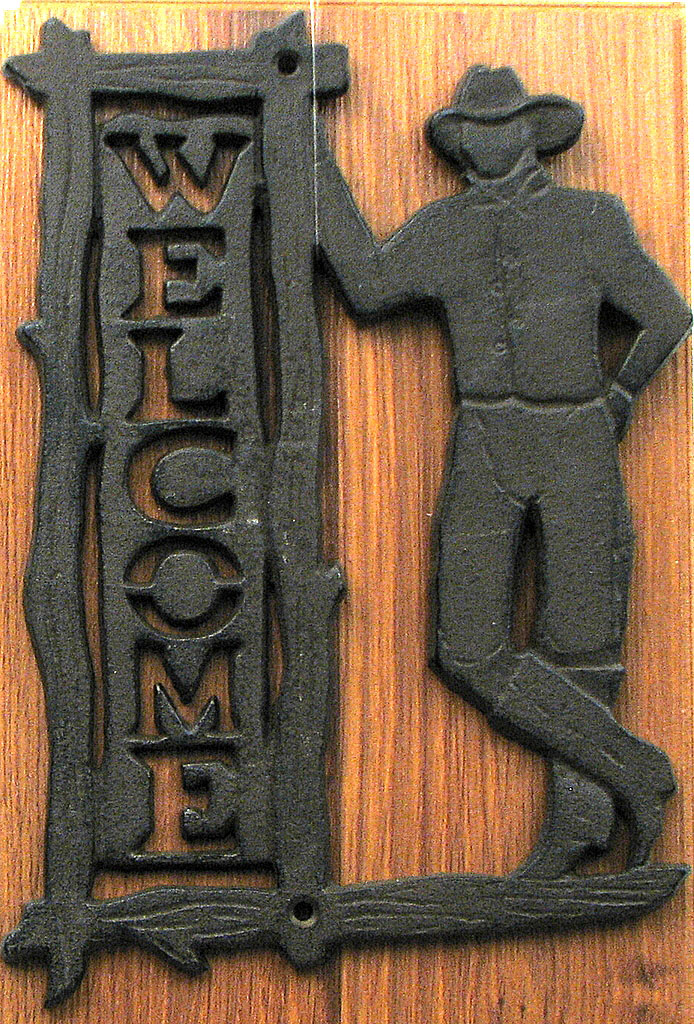Welcome Cowboy Plaque Wholesale Drop Ship