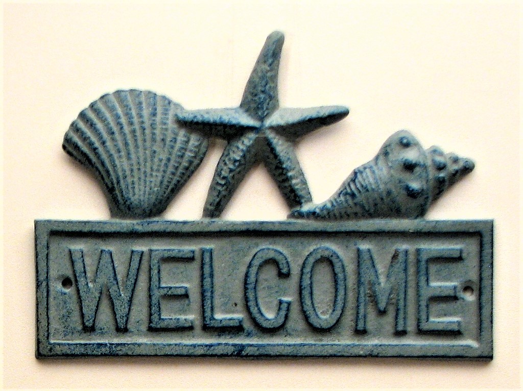 Cast Iron Welcome Sea Shells Wholesale Drop Ship